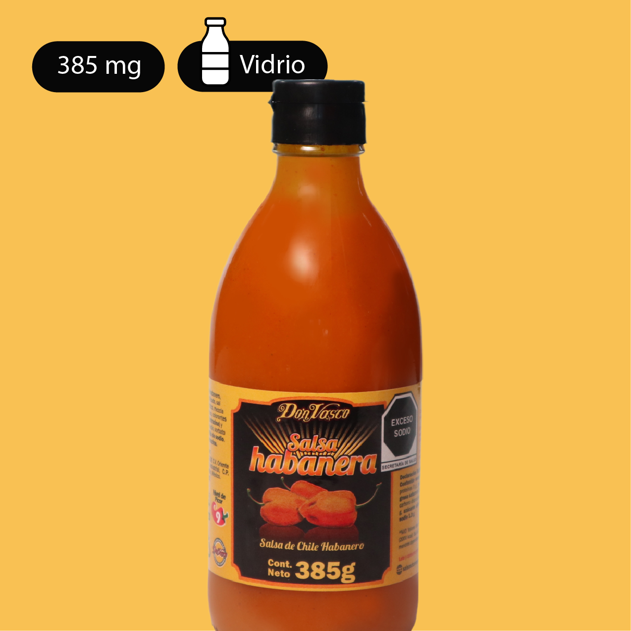 Habanera 385 gr vidrio – Salsas don vasco